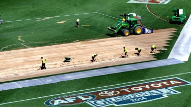 No hallowed turf for Hawks' fans and runners as MCG makes new pitches