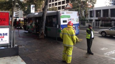 Firefighters tackle Perth bus, in what Transperth says was 'brake fault'