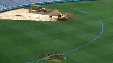 No hallowed turf for Hawks' fans and runners as MCG makes new pitches