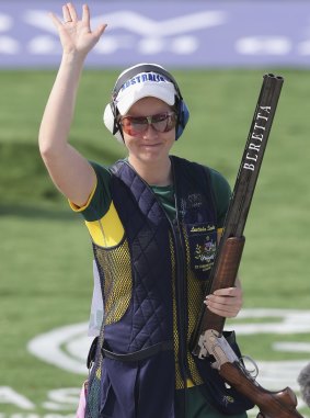 Warren Potent and Laetisha Scanlan win gold on the shooting range