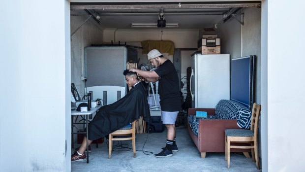 Behind the scenes with Sydney's backyard barbers