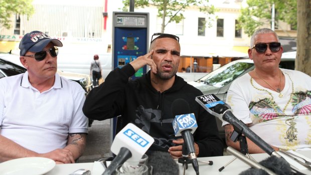 Mick Gatto basking in Anthony Mundine's glory