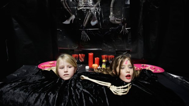 Balmain's little monsters get into the Halloween spririt