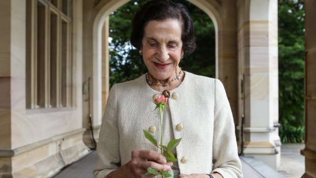 Former Governor Dame Marie Bashir plants a rose named in her honour