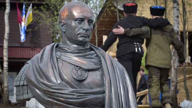 Emperor Putin bust unveiled