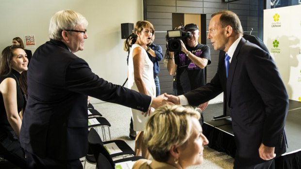 Tony Abbott in tricky terrain as Kevin Rudd regains the spotlight