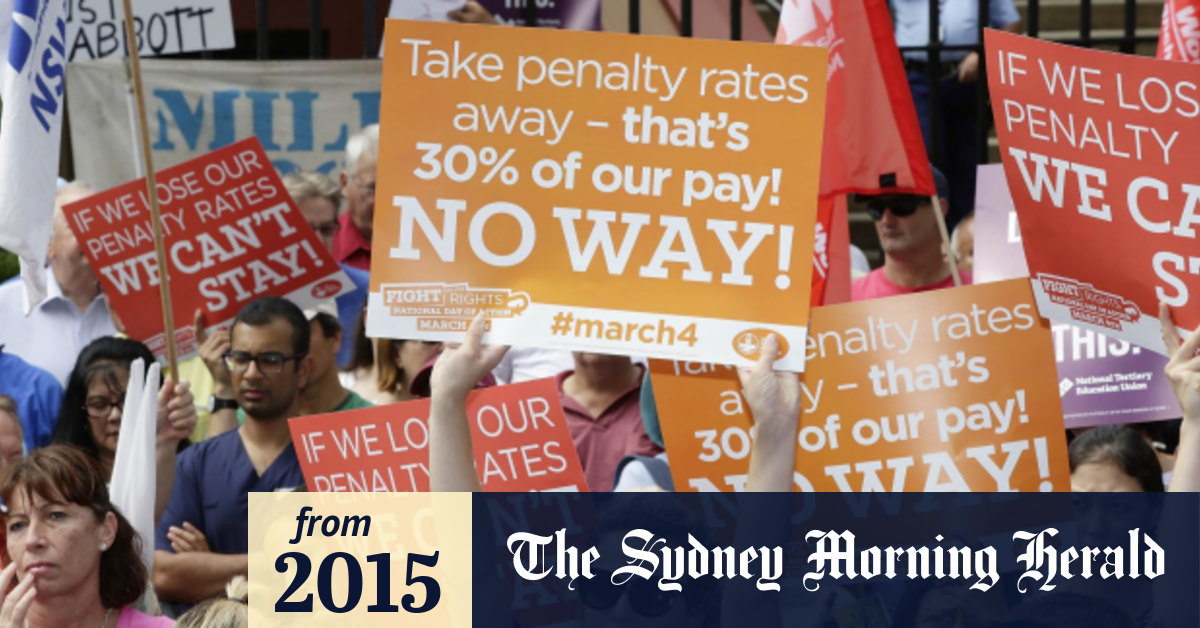 Penalty rates are part of the Australian values of giving workers a fair go