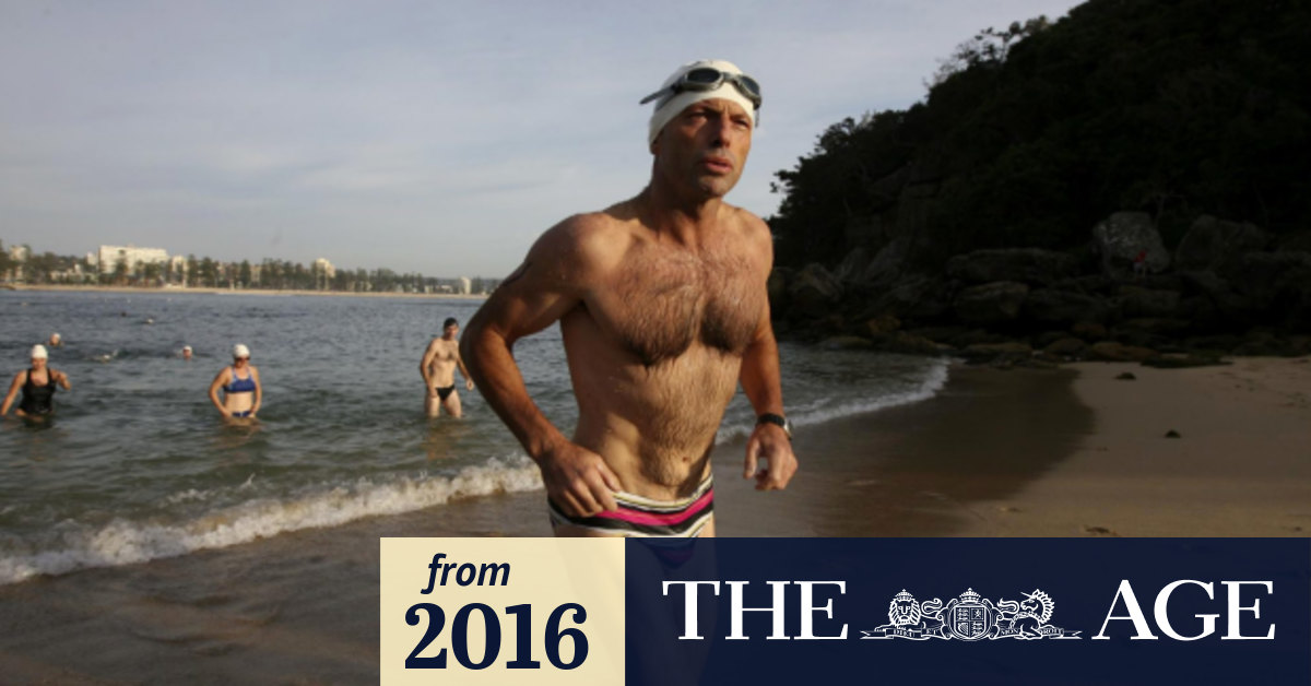 Australian politicians flex their muscles...exercising.