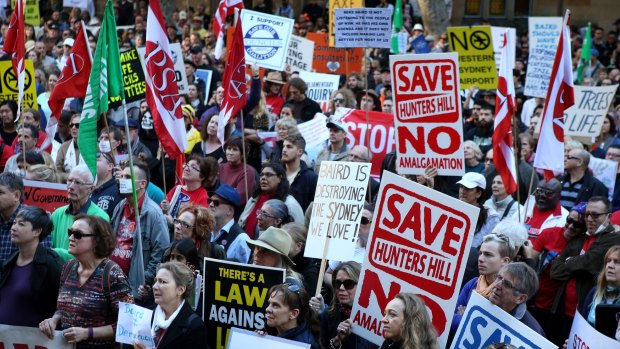 It's Mabo. It's Justice. It's WestConnex. Protesters rally against Mike ...