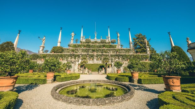 Visiting the baroque palace at Isola Bella, a major tourist attraction ...