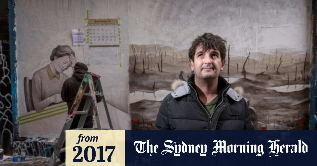 Artist Adrian Doyle adds commemorative work to Hosier Lane