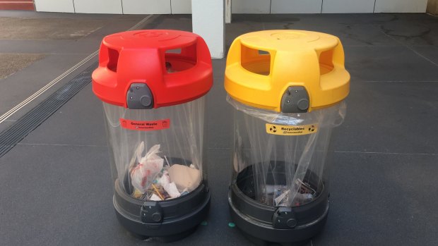 Queensland Rail installs rubbish bins at inner-city train stations