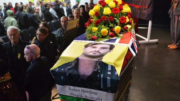 Melbourne Kurds farewell Reece Harding, who died fighting Islamic State