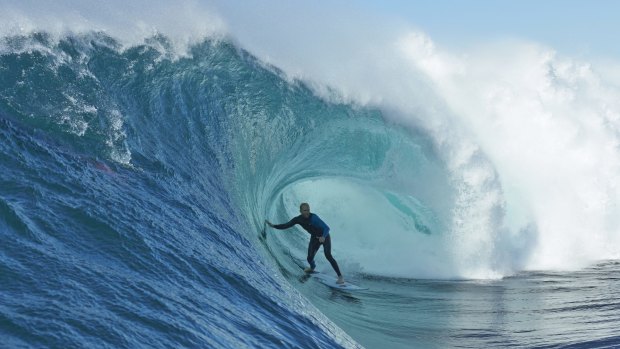 What lies beneath is what concerns big-wave surfer Mark Mathews