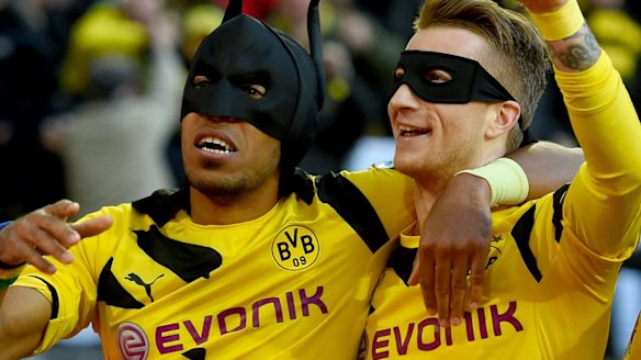 'Batman and Robin' goal celebration triggers Dortmund victory