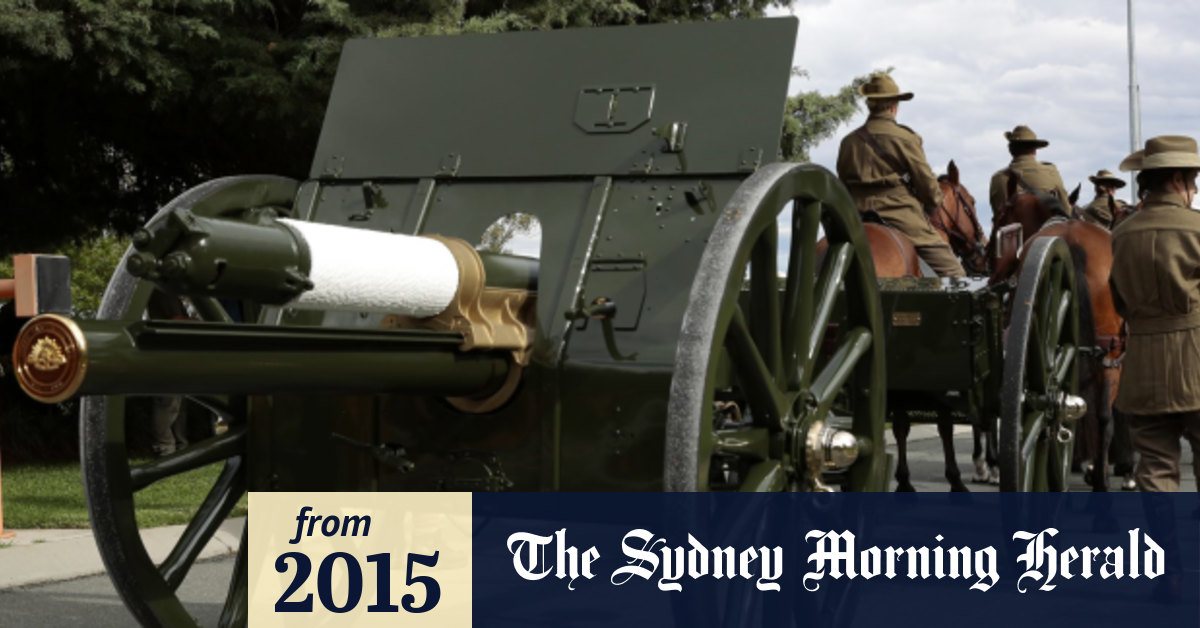 Historic Anzac gun arrives in Canberra to lead the march