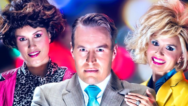 Gus Murray, Kellie Rode and Missy Higgins reach for the sky in Miracle City