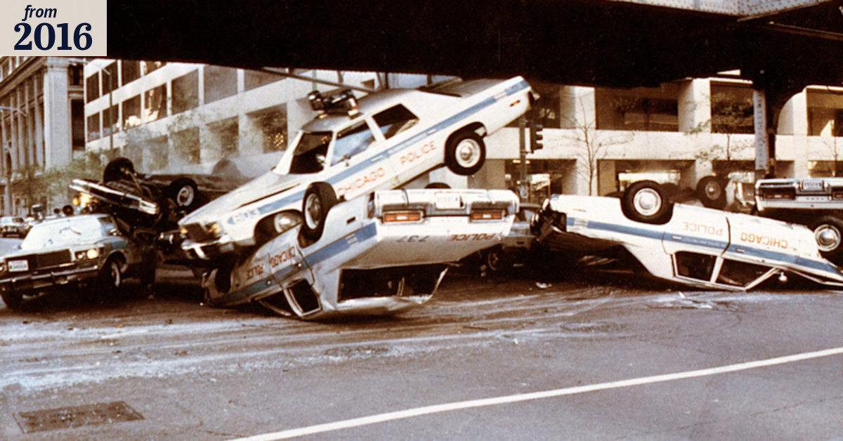 the blues brothers car crash