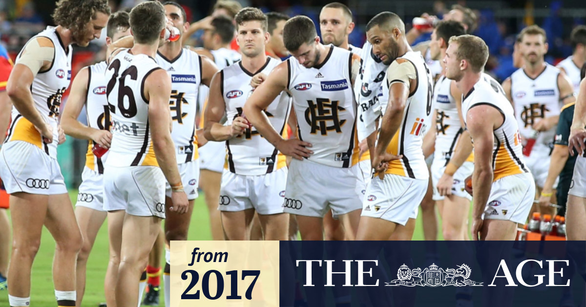 Luke Hodge's son reminds his dad that Hawthorn are bottom of the ladder