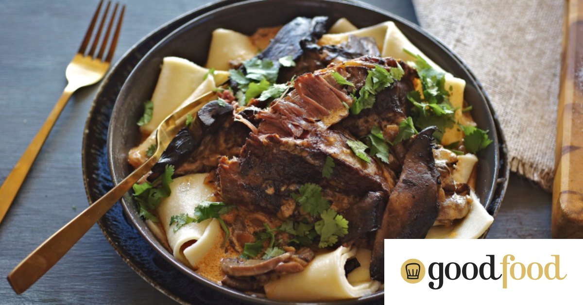 Beef short rib stroganoff