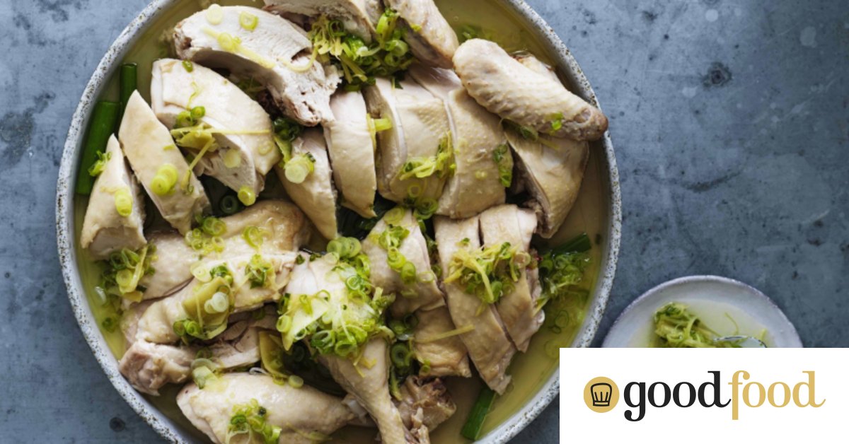Neil Perry's white cut chicken with ginger-spring onion oil