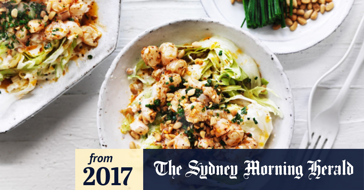 Neil Perry's prawn tartare with pine nuts, and slowed braised beef with ...