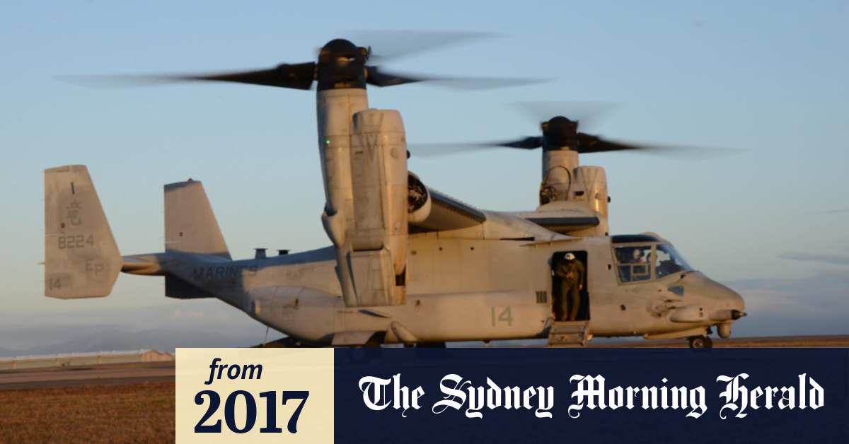 Search under way after US military heli-plane 'mishap' off Queensland coast