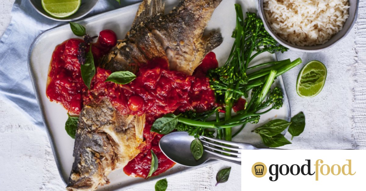 Karen Martini's fried whole fish with spicy Thai tomato relish