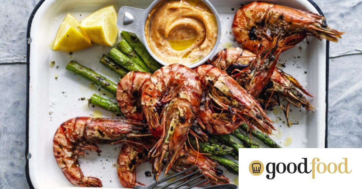 The secret to juicy barbecued prawns (that don't stick to the shell)