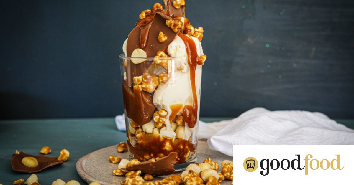 Miso caramel sundaes