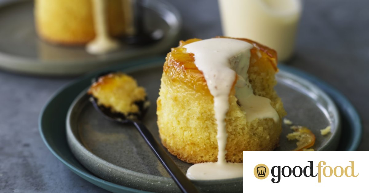 Buttermilk puddings with whisky and marmalade