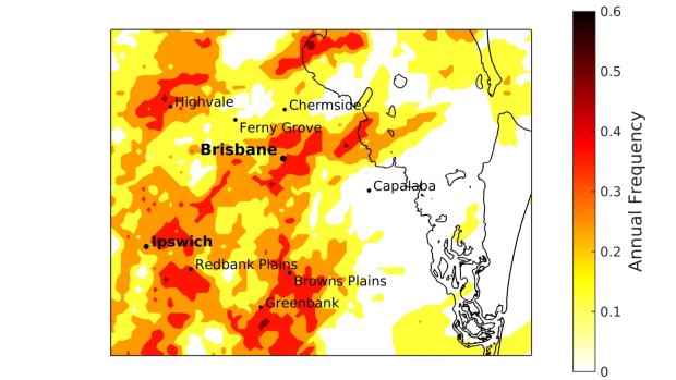 Brisbane weather: UQ storm map shows where they hit most