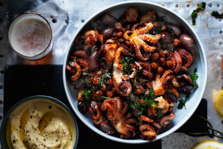 how to clean and cook baby octopus