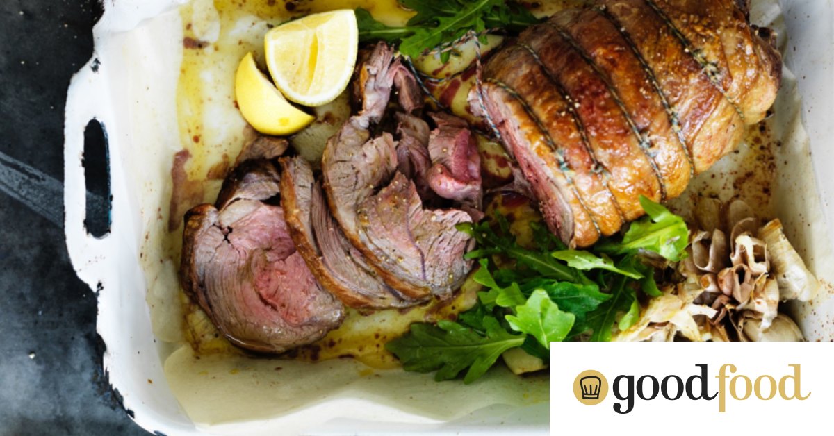 Roasted lamb shoulder recipe with garlic milk gravy
