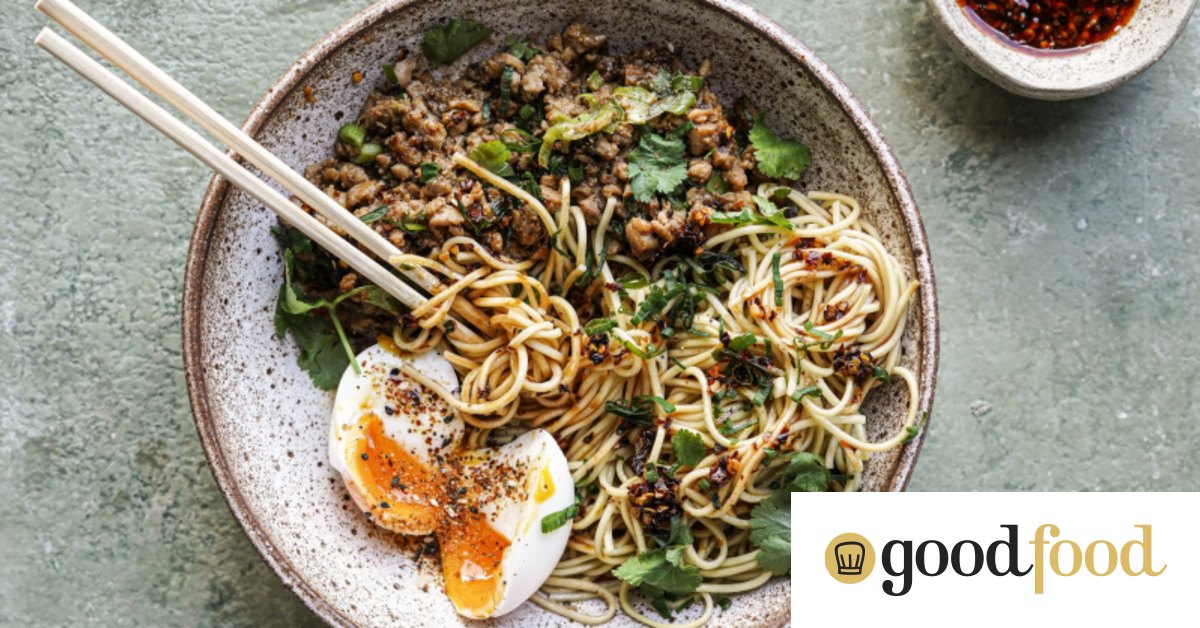 Slurpy peanut butter miso chicken noodle stir-fry