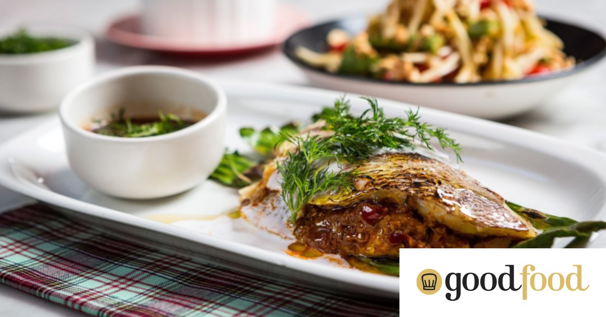 Magic Mountain Saloon's snapper sandwich with red curry, dill and ginger