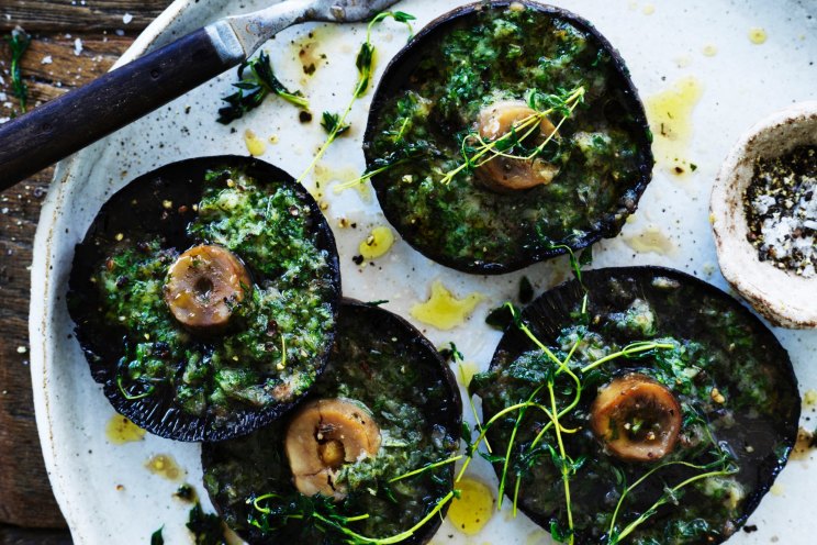 how to cook field mushrooms in the oven