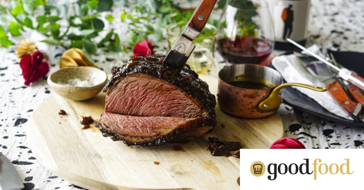 Picanha beef roast with fig jam and spices