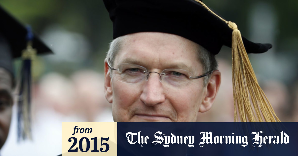 Apple's Tim Cook discusses his fight for equality in commencement speech