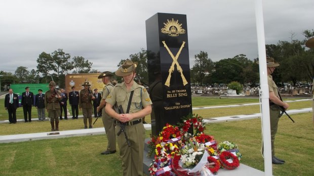 Unsung sniper Billy Sing honoured at memorial