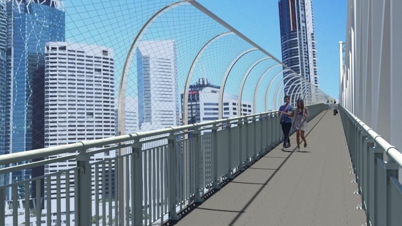 Suicide prevention barriers finally go up on Story Bridge