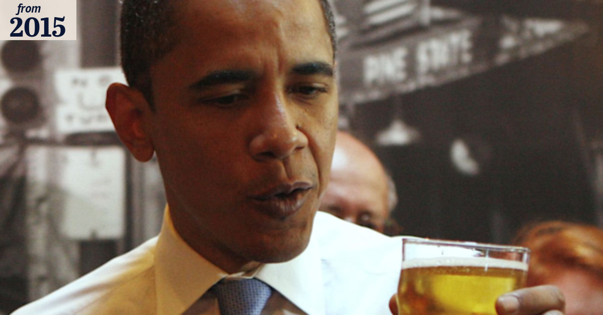 obama drinking