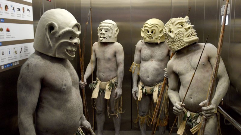 Asaro 'Mud Men' bring their masks to Sydney in first trip from PNG