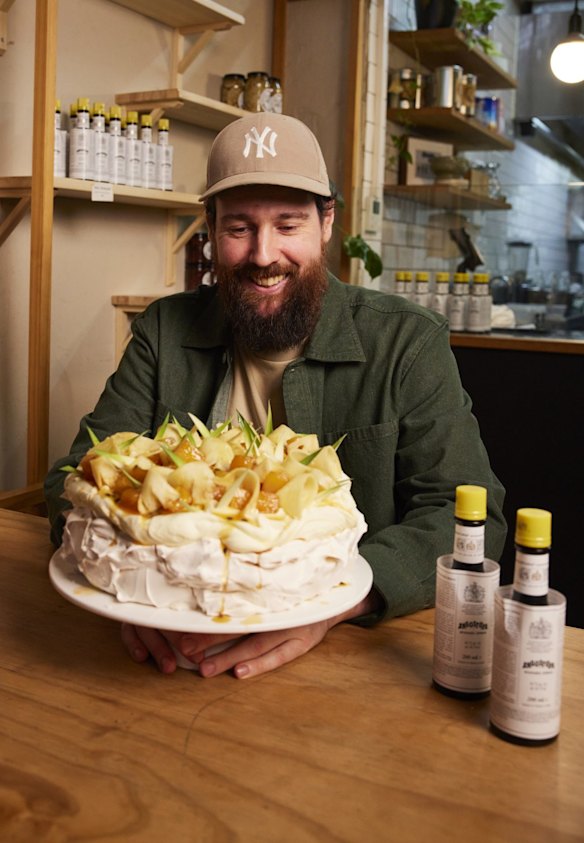 Andy Bowdy's pavlova with Angostura aromatic bitters, fassionola and ...
