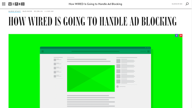Wired debuts ad-free website to appease ad blockers