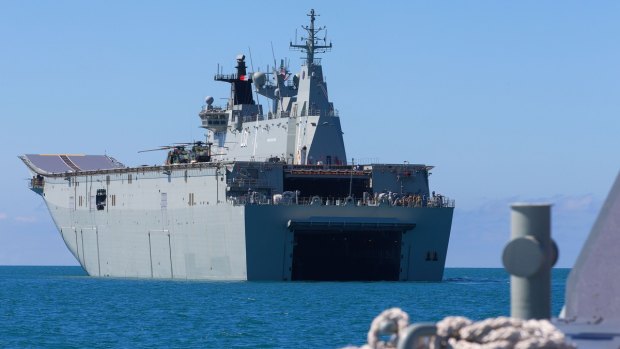 Navy's newest ship HMAS Adelaide to dock in Brisbane