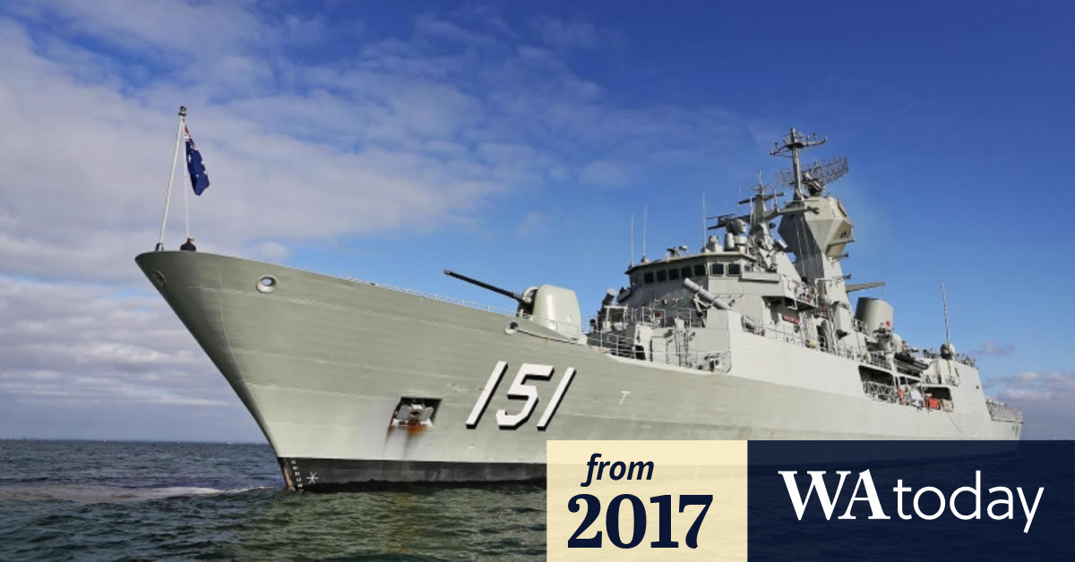HMAS Arunta docks in Perth after Mideast mission