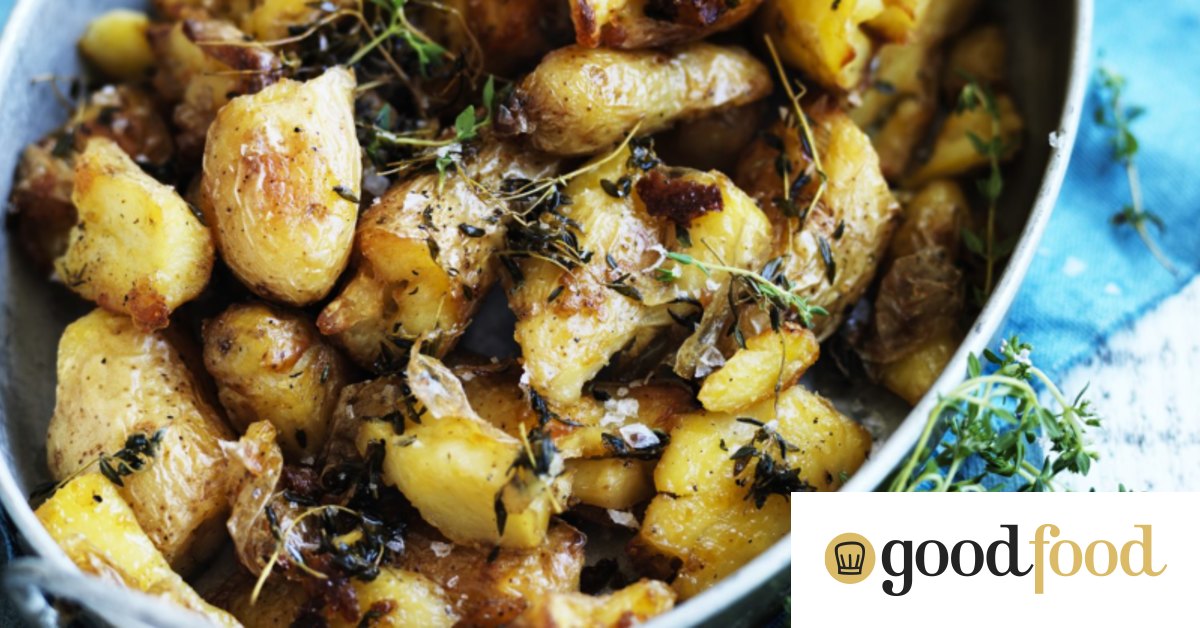 Twice-cooked kipfler potatoes