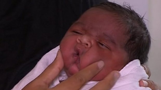 Six kilo 'big, chubby baby' boy born in Victoria