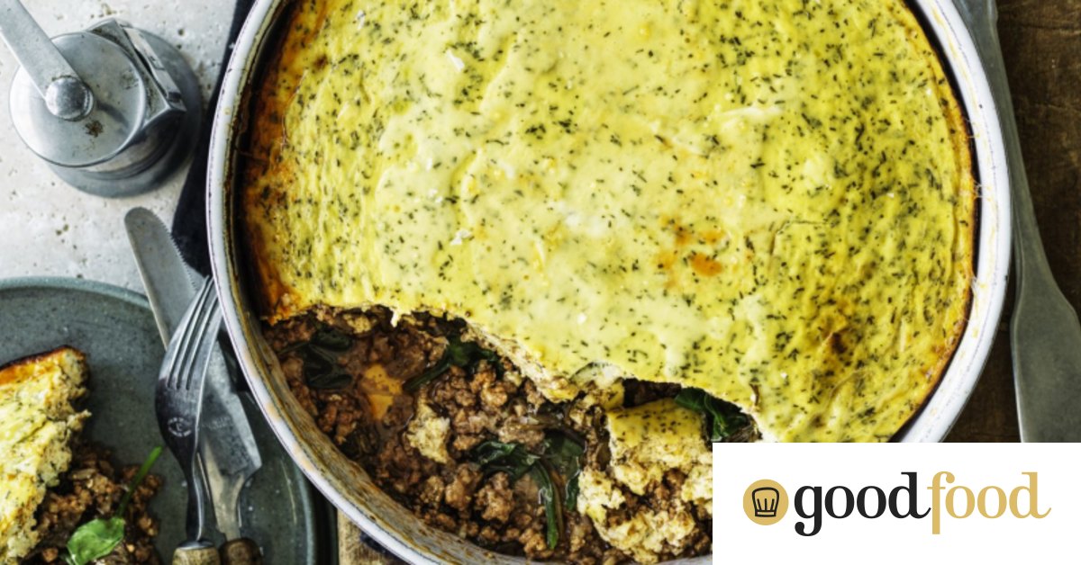 Greek baked lamb and rice with yoghurt